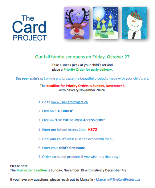 The Card Project Kitchener Elementary School